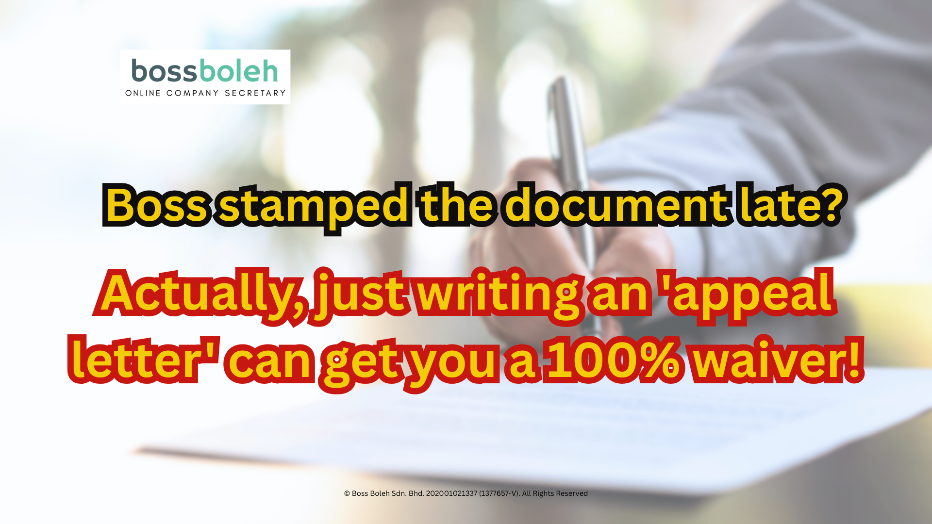Boss Boleh | Boss forgot to affix stamp duty and don’t want a penalty ...